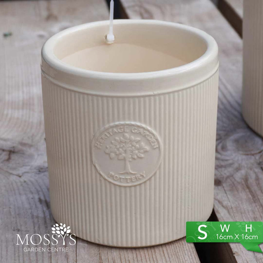 Cream Henry Cylinder Pots Heritage Garden Planters – Mossys Garden Centre