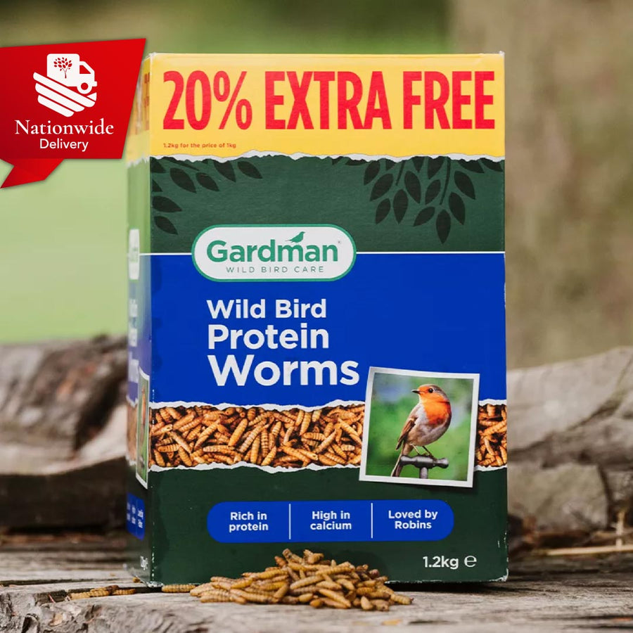 Gardman Wild Bird Dried Protein Worms 1.2kg – Mossys Garden Centre