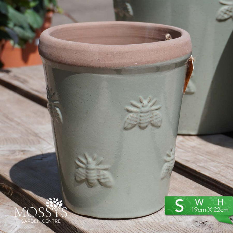 Dipped Green Bumble Bee Garden Planters | Bee Kind Pots – Mossys Garden ...
