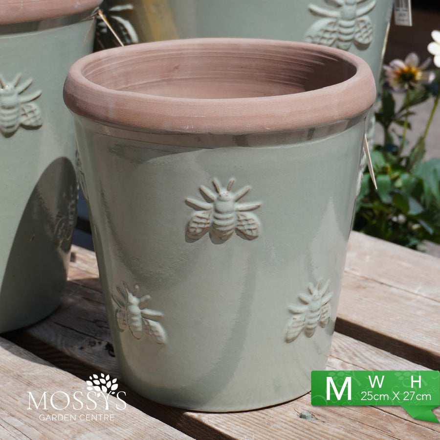 Dipped Green Bumble Bee Garden Planters | Bee Kind Pots – Mossys Garden ...